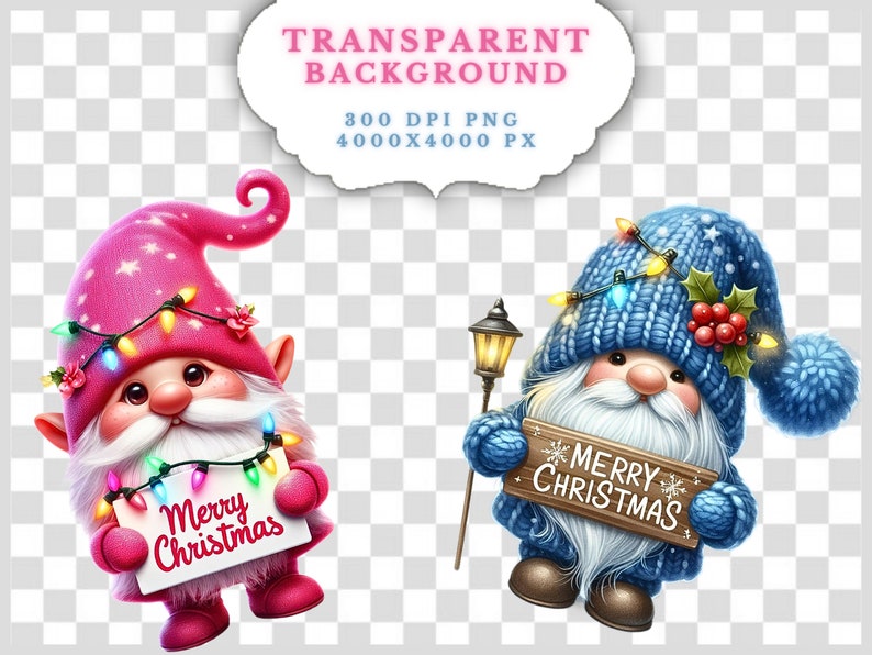 51 Christmas Gnome Clipart Watercolor Gnome Png Festive Gnomes Clip Art ...