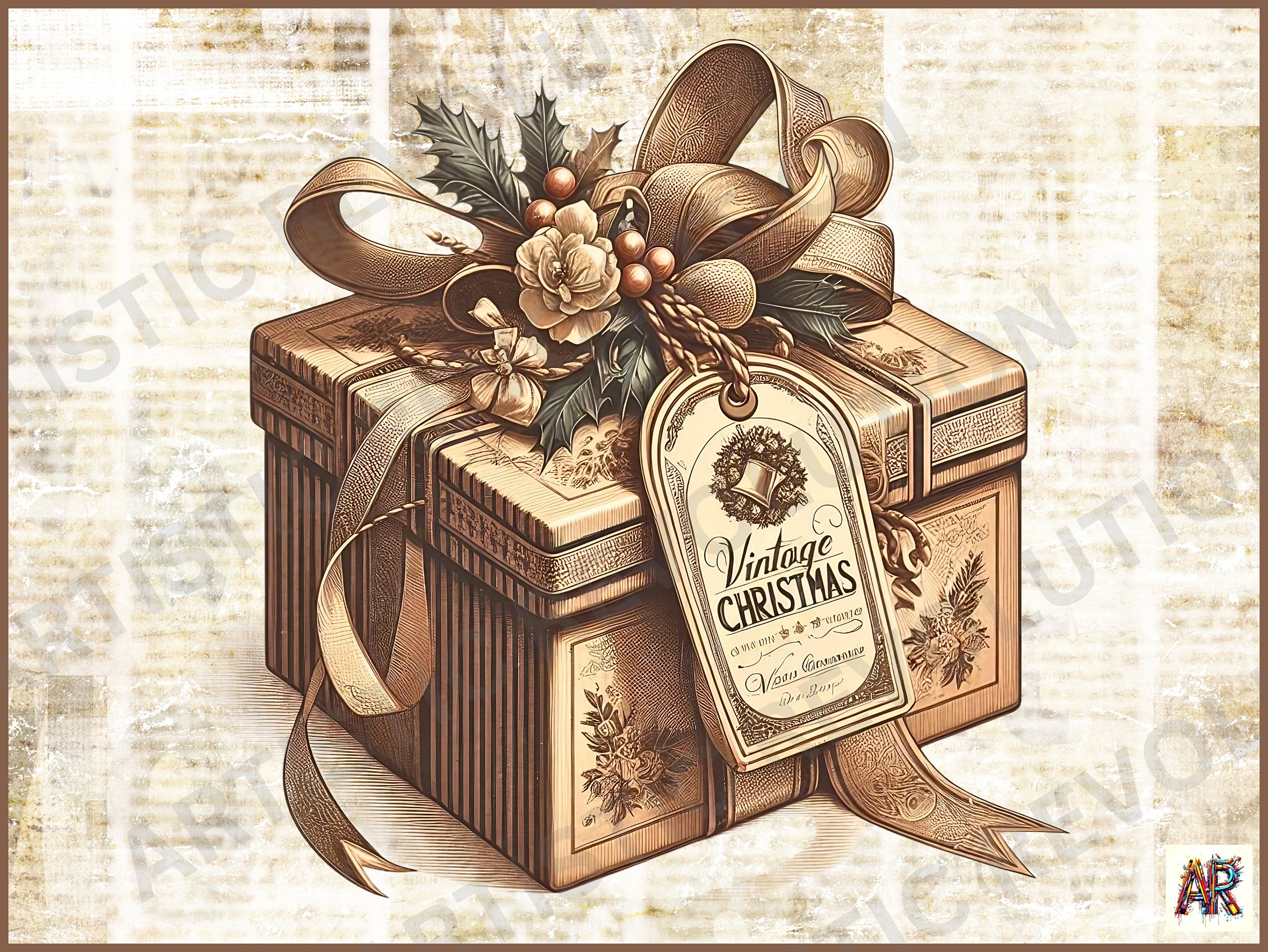 57 Retro Vintage Christmas Clipart Bundle, Vintage Christmas PNG, Retro ...