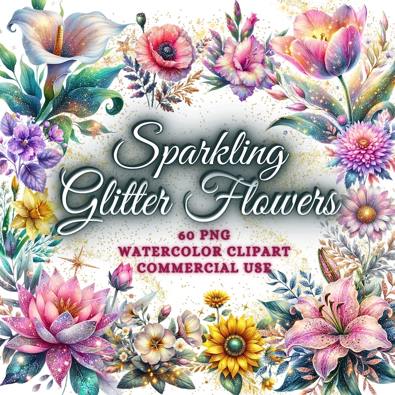 Glitter Flower Bouquet - Etsy