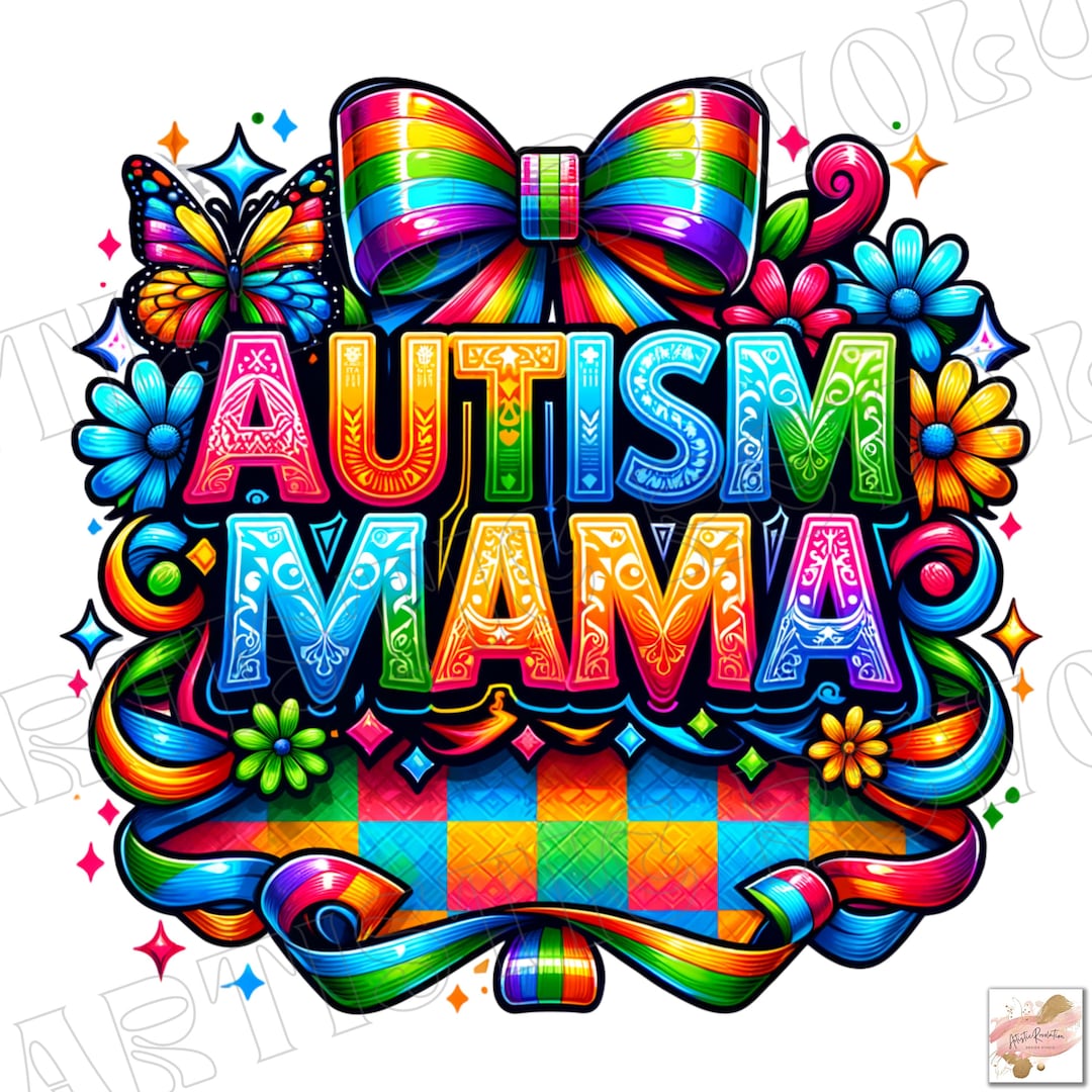 Autism Mama PNG, Autism Mom Png, Autism Awareness Coquette Png, in ...