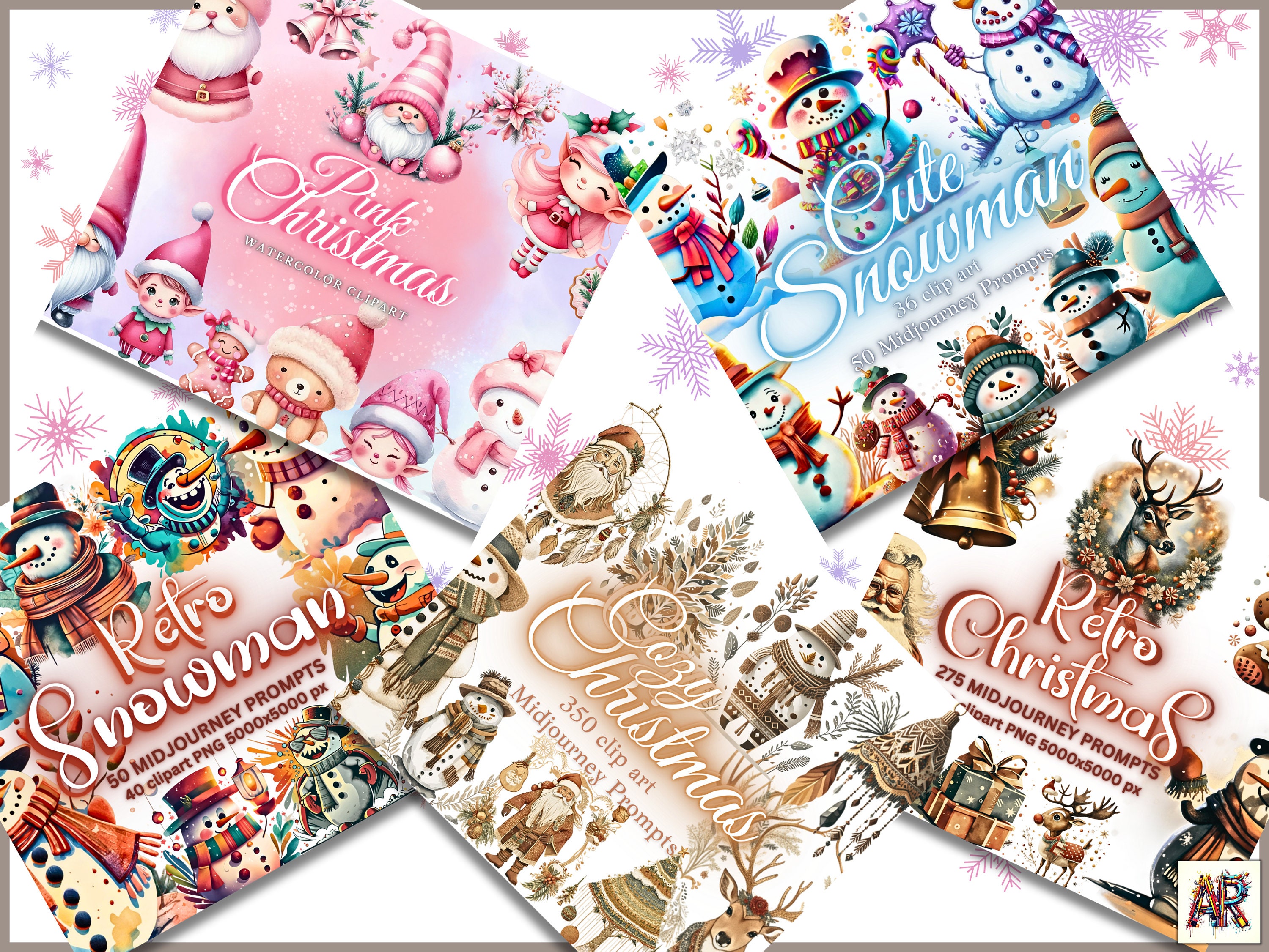 1300 Christmas Clipart MEGA BUNDLE PNG Watercolor Christmas - Etsy