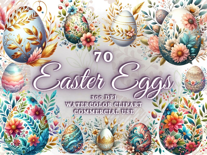 330 Watercolor Easter Clipart Bundle, Easter MEGABUNDLE, Easter Png ...