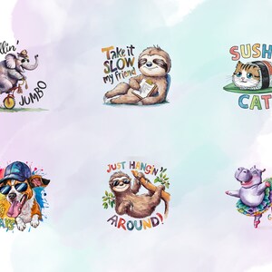 43 Funny Quotes Animals Clipart Bundle, Funny Animal Clipart ...