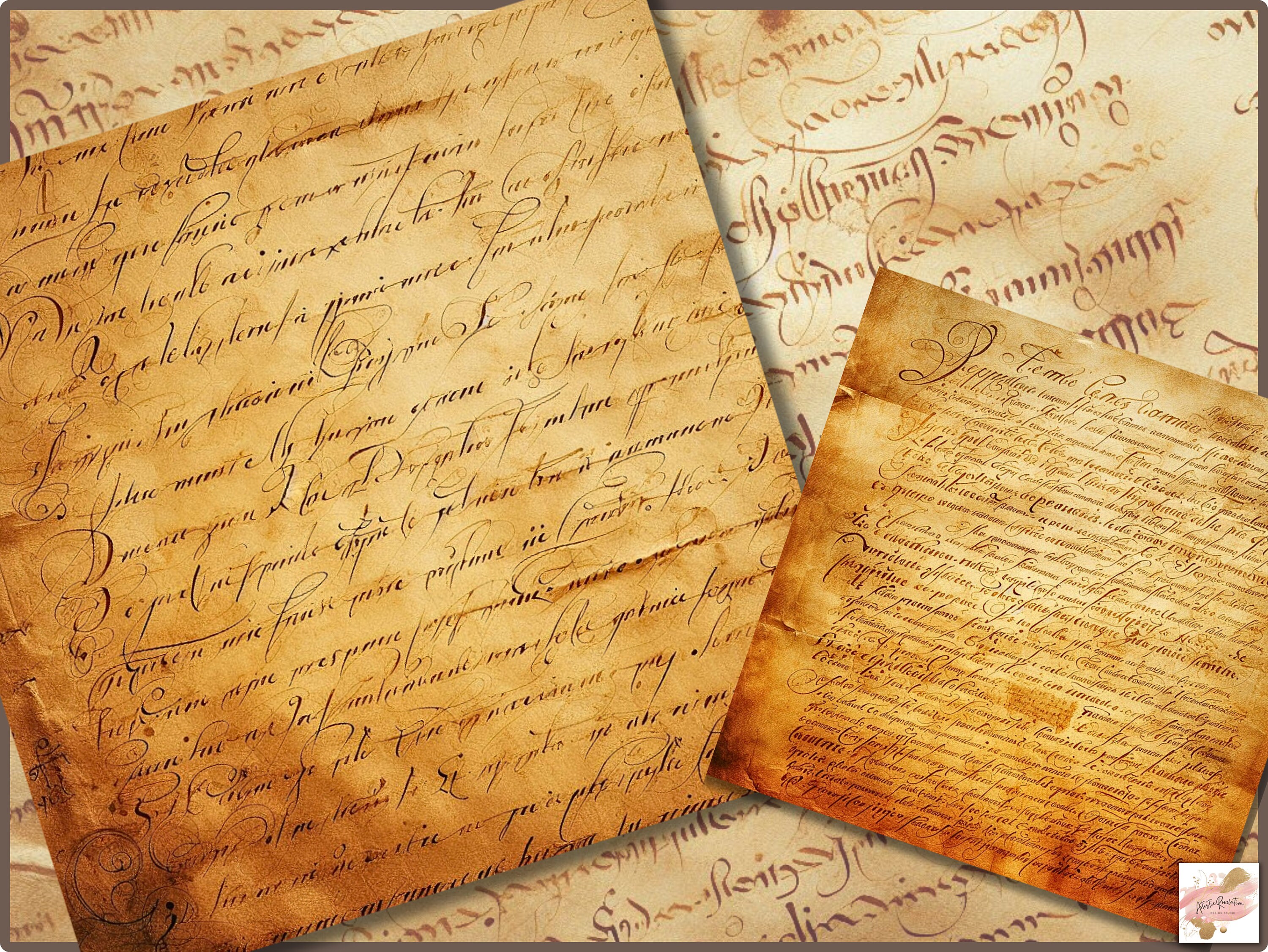 Old Handwriting Junk Journal Pages, Old Handwritten Letters Vintage Old ...