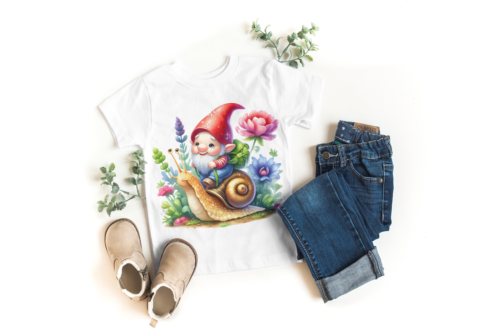 60 Cute Watercolor Garden Gnomes Clipart Bundle, Spring Garden Clipart ...