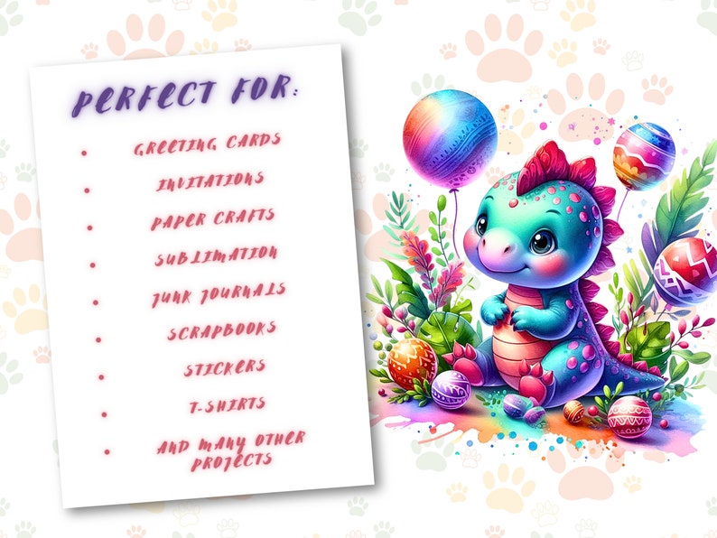 Cute Watercolor Dinosaurs Clipart Bundle, Baby Dinosaurs Clipart, Cute ...