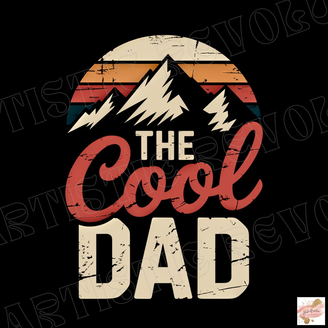 Retro Cool Dad Png, Hiking Dad Png, Fatherhood Png, Western Dad Png ...