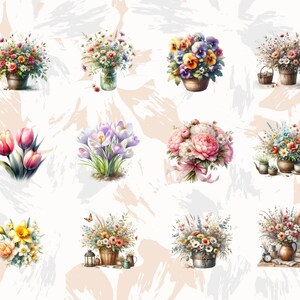 71 Watercolor Spring Flowers Clipart Bundle, Wildflowers Clipart Bundle ...