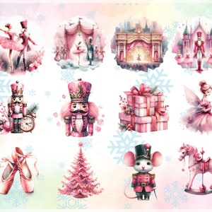 Christmas Pink Nutcracker Clipart Bundle, Ballet Clipart, Nutcracker ...