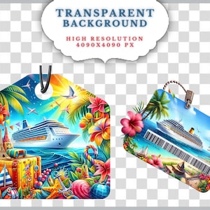 Watercolor Nautical Clipart, 26 PNG, Summer Cruise Clipart, Cruise Ship ...