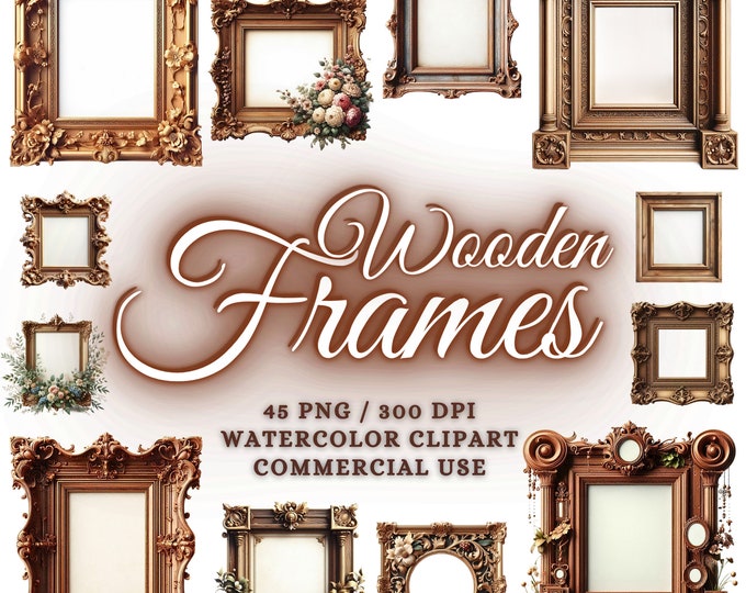 Vintage Picture Frames Clipart Graphics | Antique Picture Frames for ...
