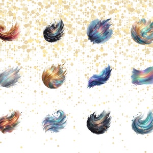 57 Watercolor Brush Strokes Clipart Bundle, Paint Brush Stroke Png ...