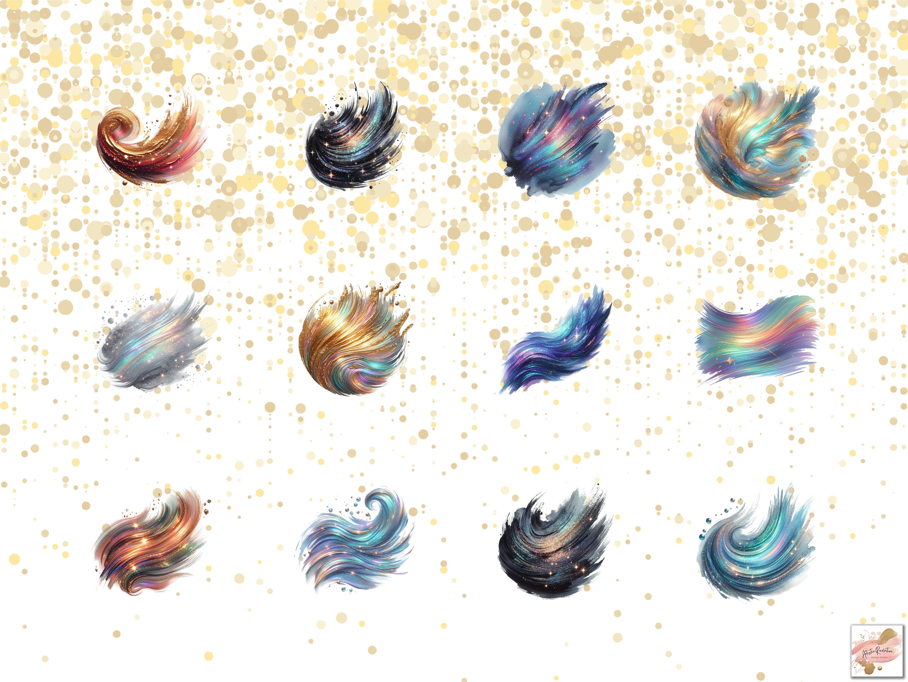 57 Watercolor Brush Strokes Clipart Bundle, Paint Brush Stroke Png ...