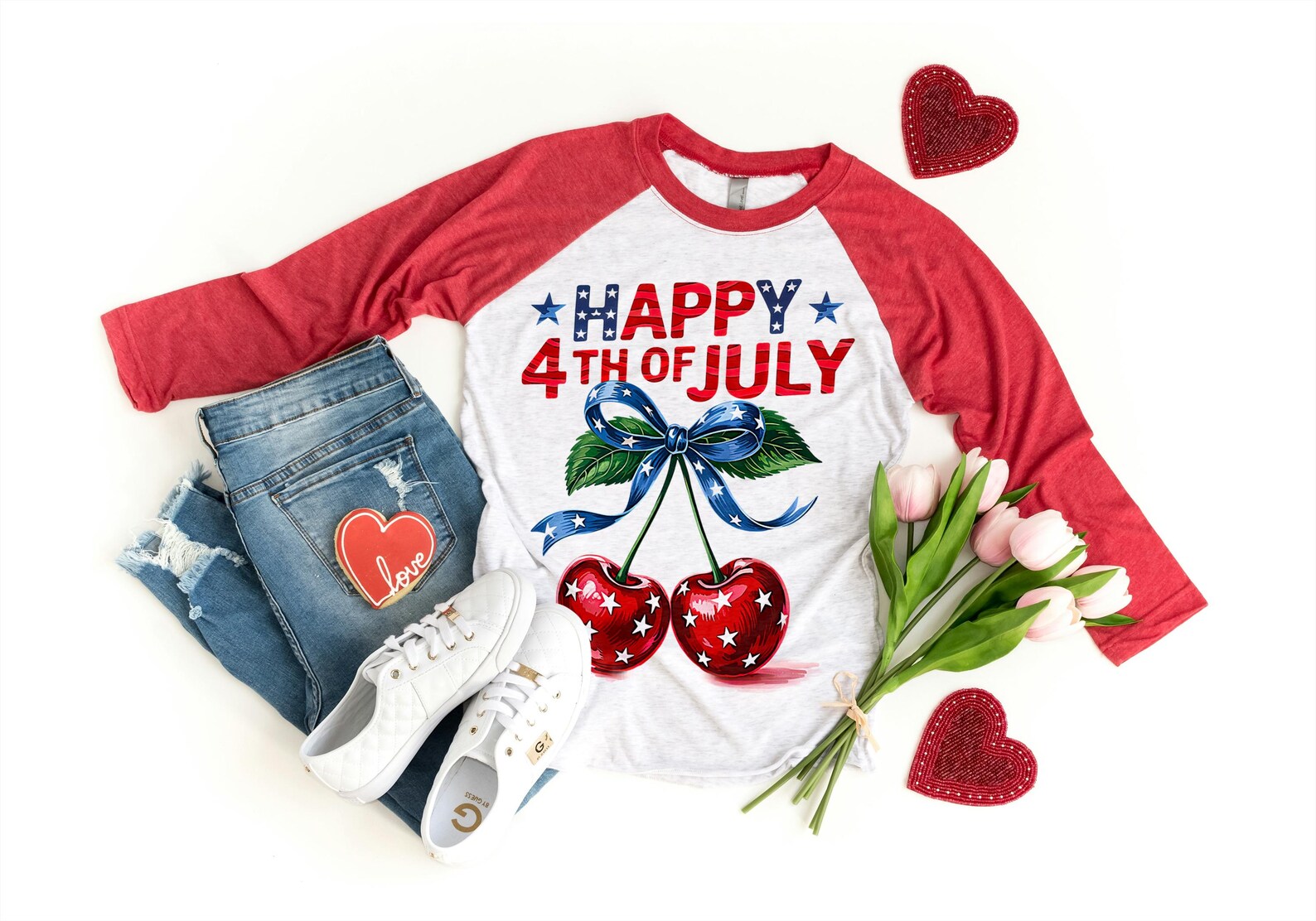 4th July Cherry PNG, America Cherries Png, Cherry Coquette PNG, America ...