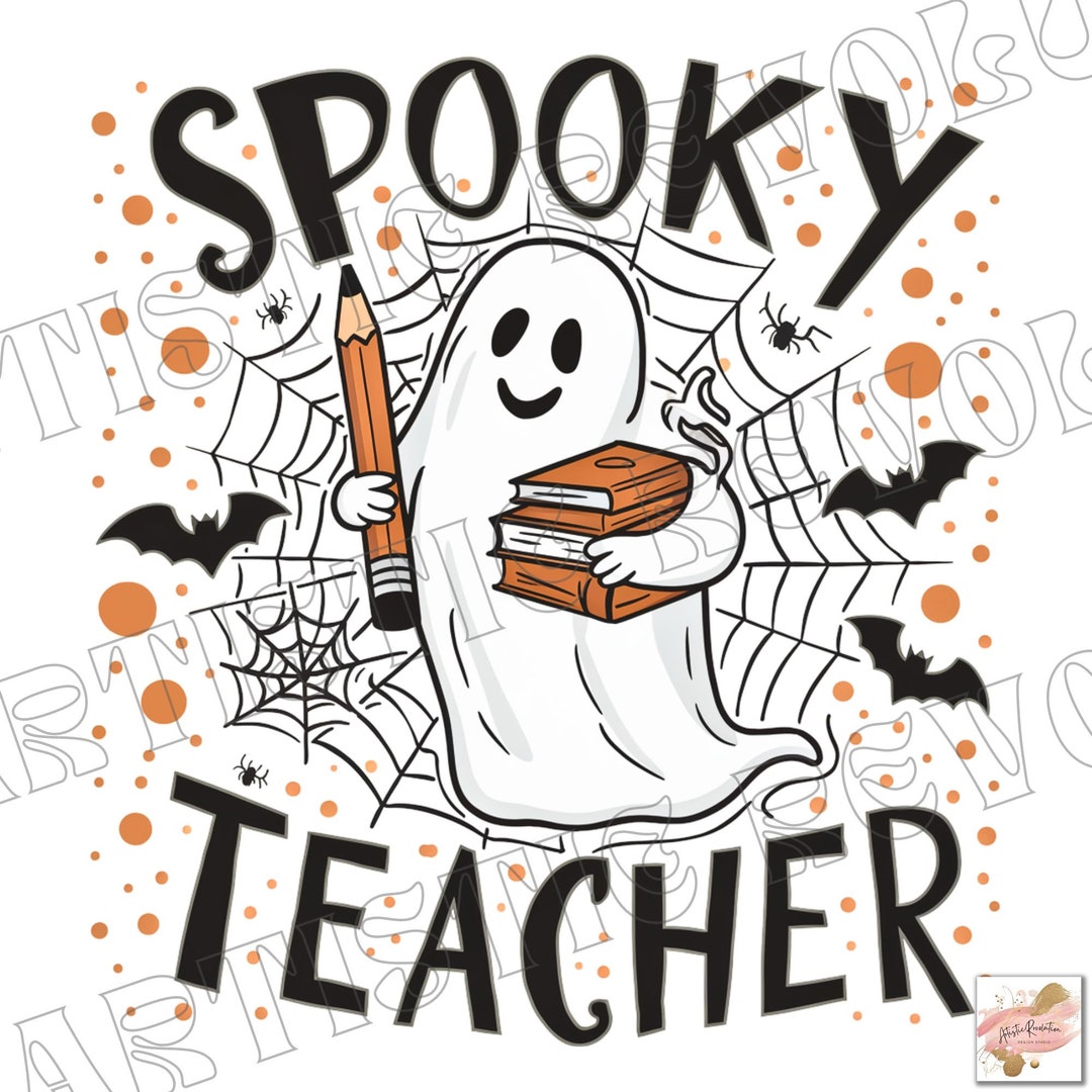 Teacher Spooky Season Png, Spooky Teacher Png, Halloween Teacher Png ...