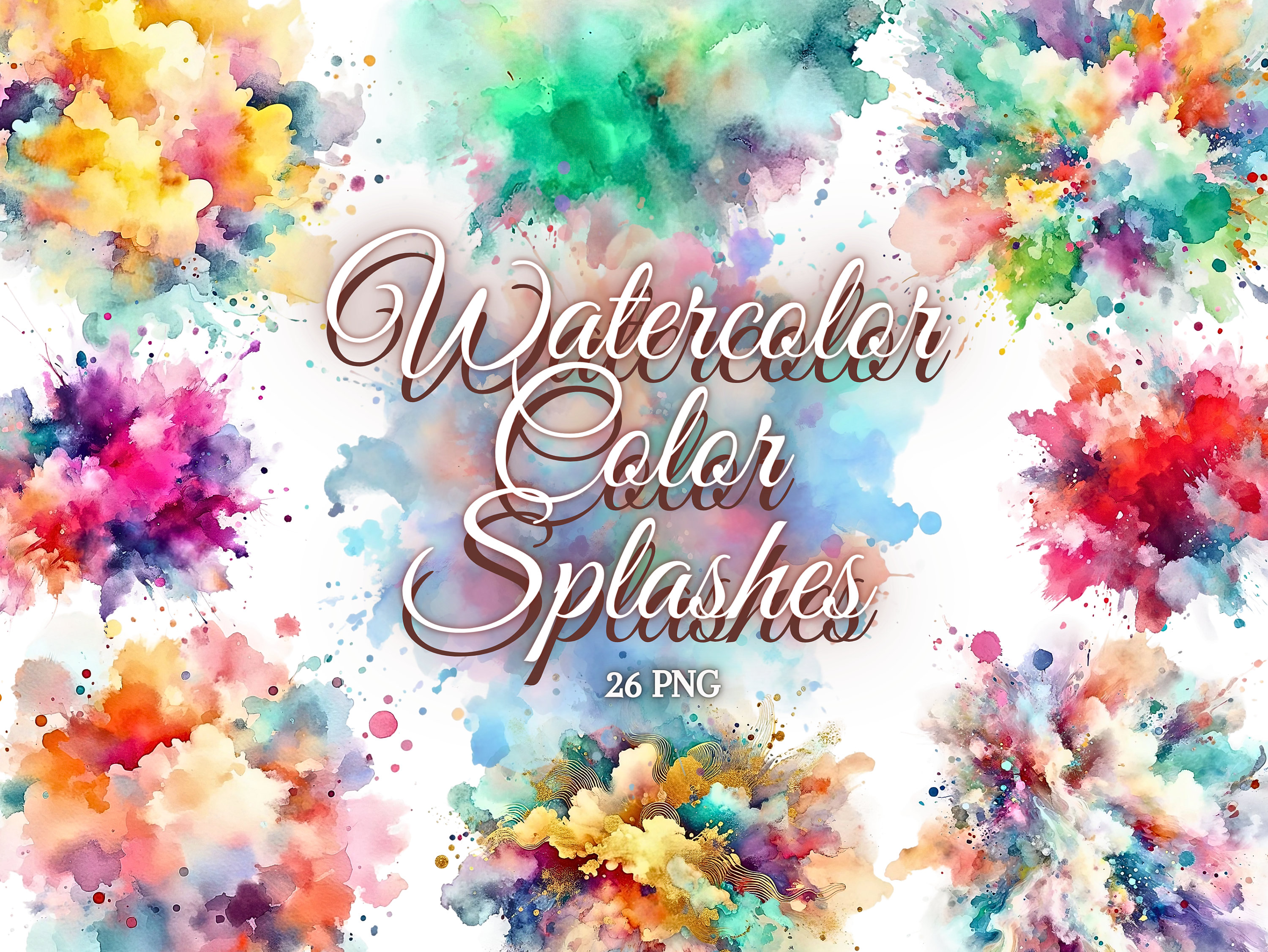 Watercolor Splash Clipart Abstract Splash Clipart, Color Splash PNG ...
