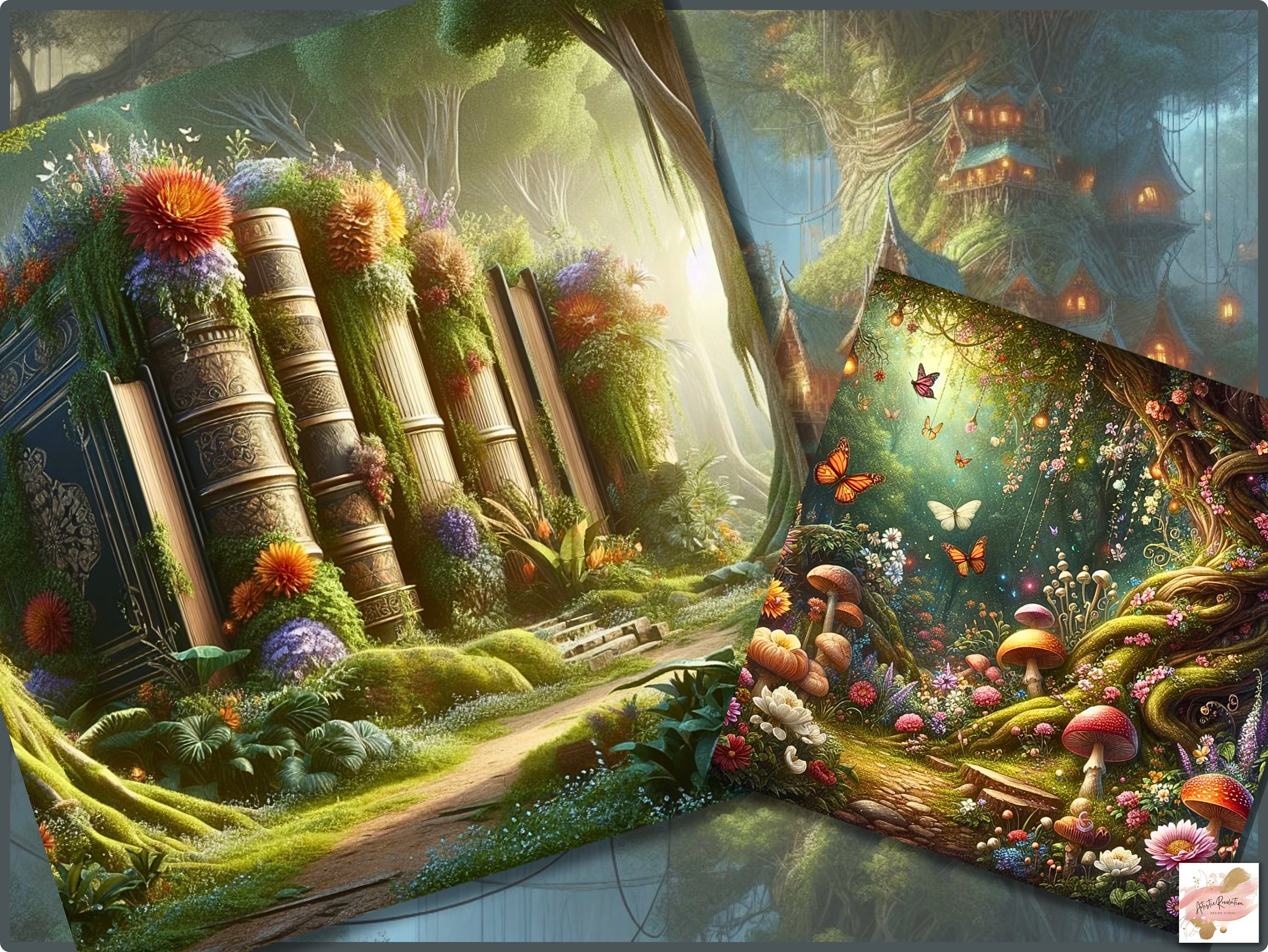 Fantasy Enchanted Forest Digital Papers Magical Enchanted Forest ...