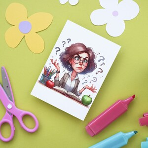 Funny Teacher Png Bundle, Funny Teacher Clipart, Watercolor Teacher ...