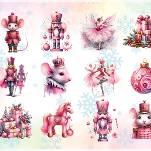 Christmas Pink Nutcracker Clipart Bundle, Ballet Clipart, Nutcracker ...
