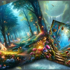 Fantasy Enchanted Forest Digital Papers Magical Enchanted Forest ...