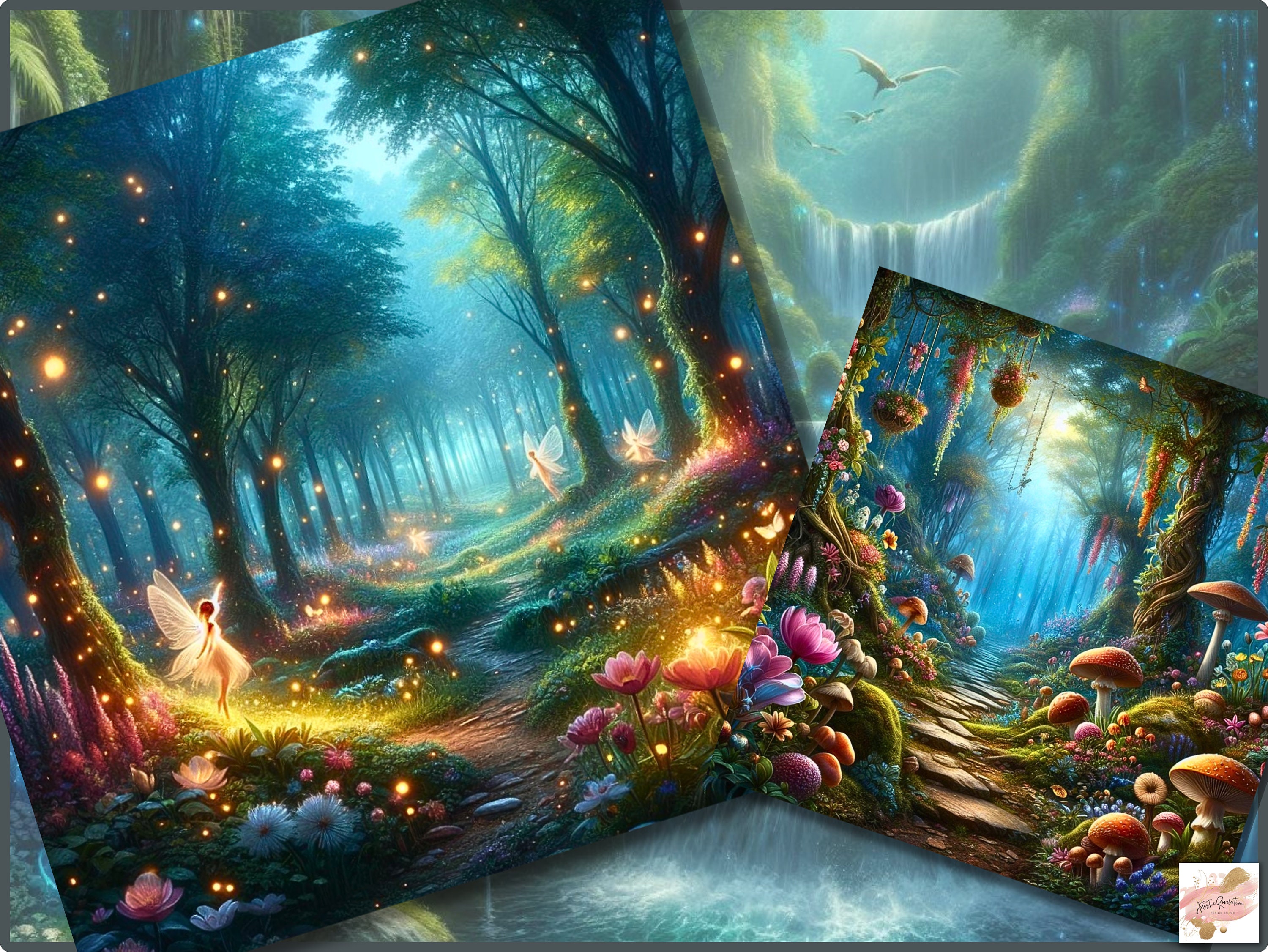 Fantasy Enchanted Forest Digital Papers Magical Enchanted Forest ...