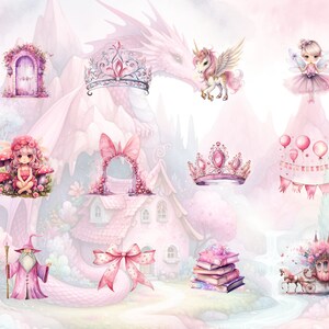 116 Watercolor Fairytale Clipart Bundle, Fairytale Png, Watercolor ...