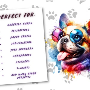 100 Funny and Cute Watercolor Dogs Clipart Bundle, Cute Dogs Png Bundle ...