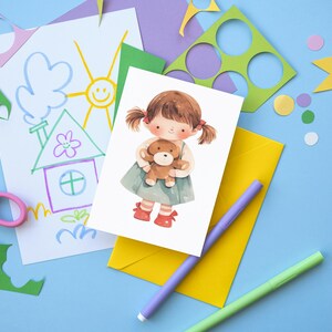 28 Cute Hand-drawn Watercolor Children Clipart Bundle, Children Clipart ...