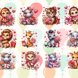 Cute Safari Baby Animals Clipart Bundle , 30 Safari Animal Clipart ...