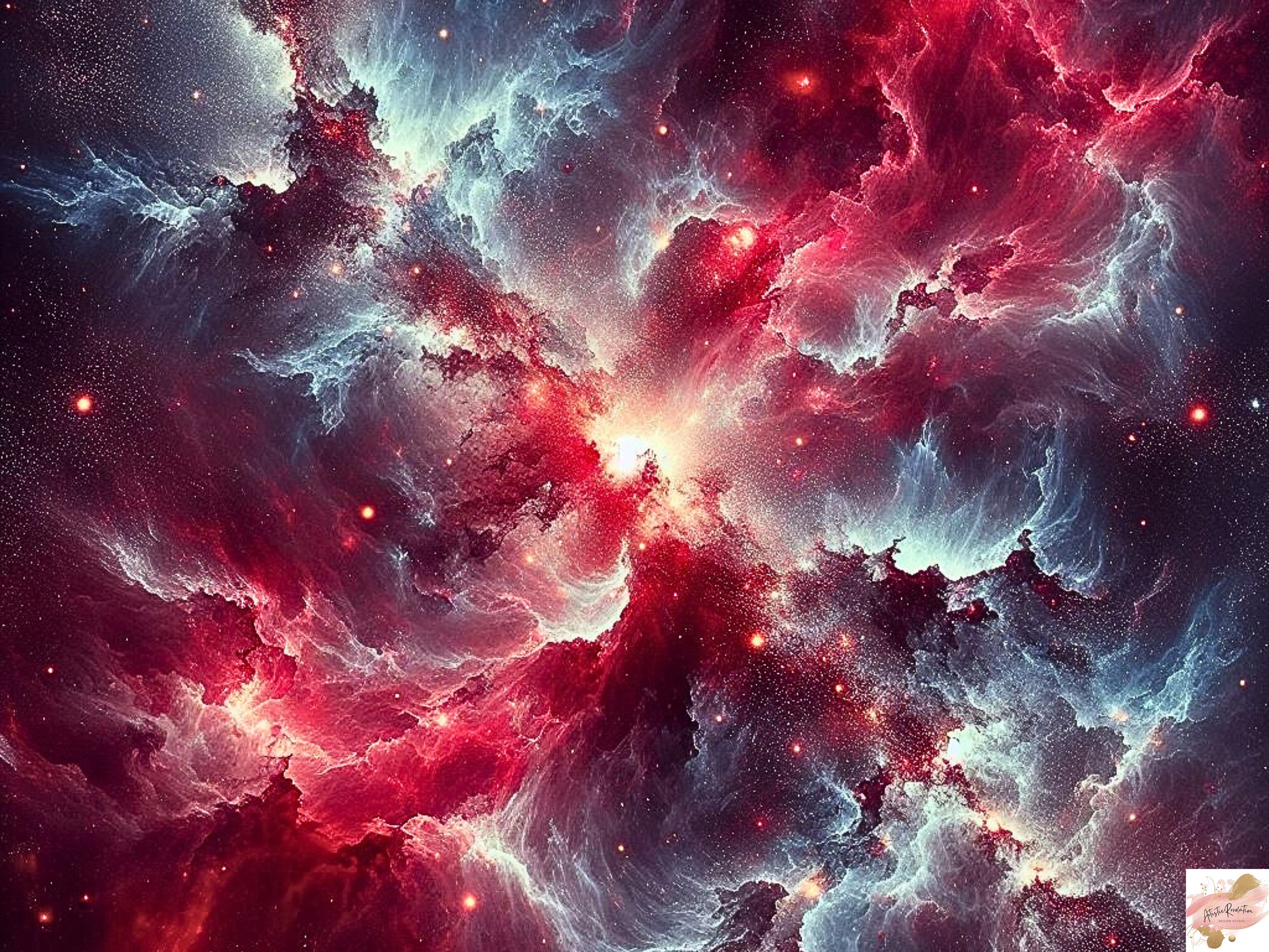 55 Galactic Nebula Digital Paper Pack, Starry Sky Space Backgrounds ...