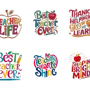 Teacher SVG Bundle, Teacher Appreciation SVG, Teacher Clipart, Teacher ...