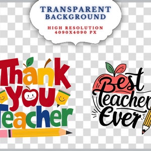 Teacher PNG Bundle, Teacher Appreciation PNG, Teacher Clipart, Teacher ...