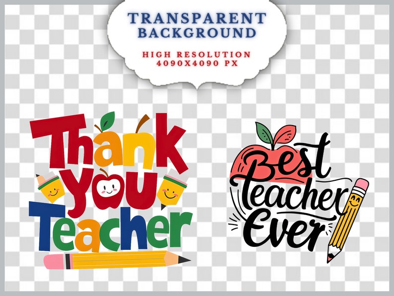 Teacher PNG Bundle, Teacher Appreciation PNG, Teacher Clipart, Teacher ...