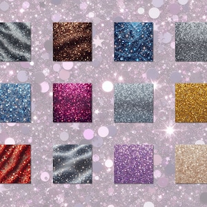 66 Sparkling Glitter Digital Paper Bundle, Colorful Glitter Backgrounds ...
