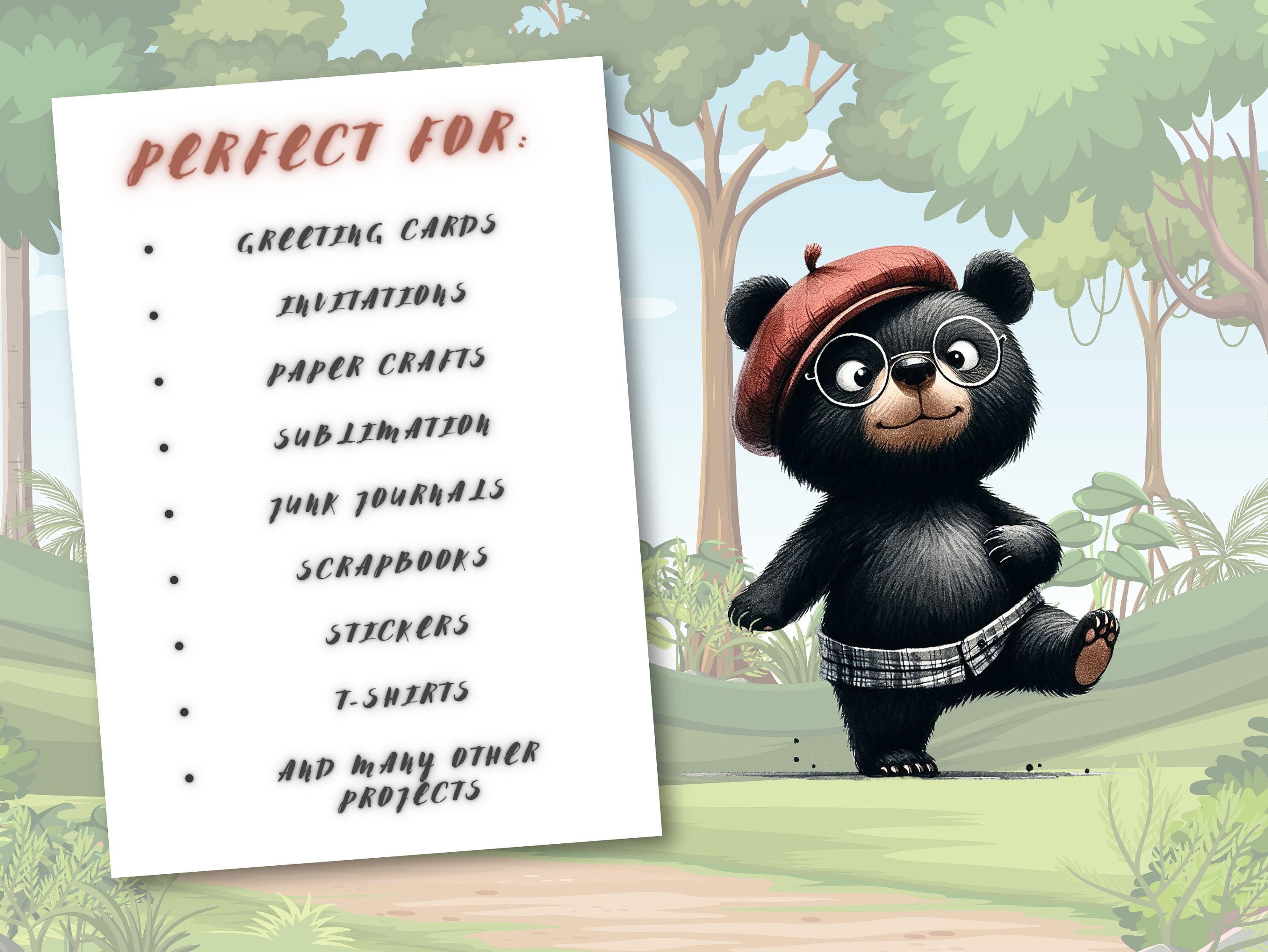 50 Cute & Funny Woodland Animals Clipart Bundle, Funny Forest Animals ...