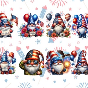 93 Watercolor 4th of July Clipart Bundle, 4th of July Png Bundle ...
