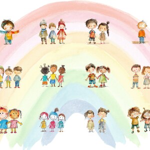 28 Cute Hand-drawn Watercolor Children Clipart Bundle, Children Clipart ...