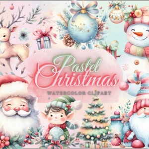 1300 Christmas Clipart MEGA BUNDLE PNG Watercolor Christmas Clipart ...