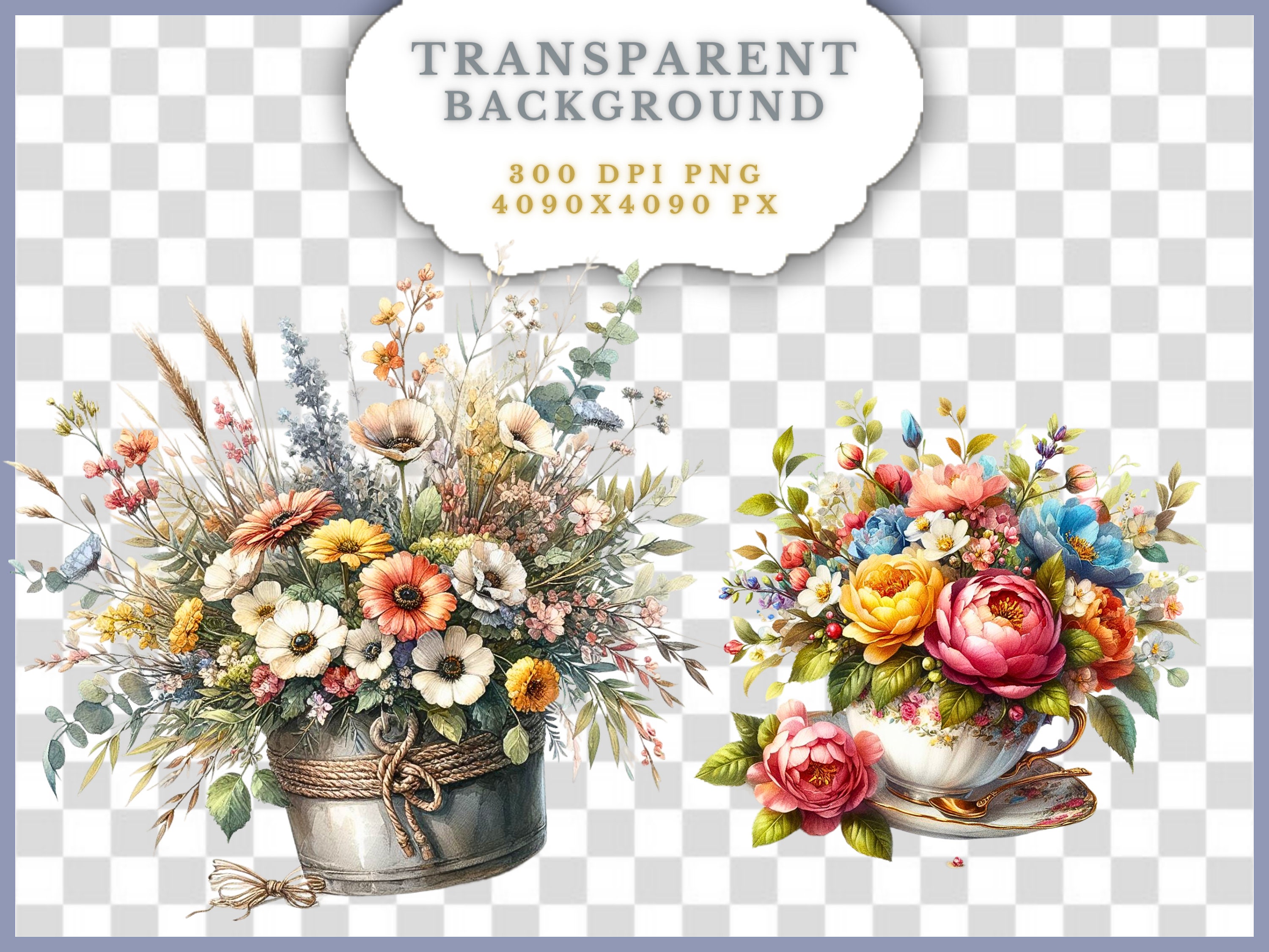 71 Watercolor Spring Flowers Clipart Bundle, Wildflowers Clipart Bundle ...