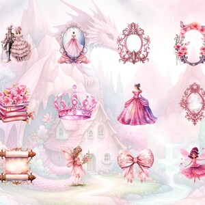 116 Watercolor Fairytale Clipart Bundle, Fairytale Png, Watercolor ...