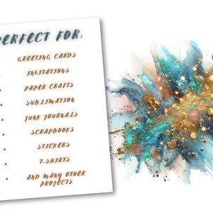 Shimmering Watercolor Splashes Clipart Bundle, Watercolor Splash Png ...