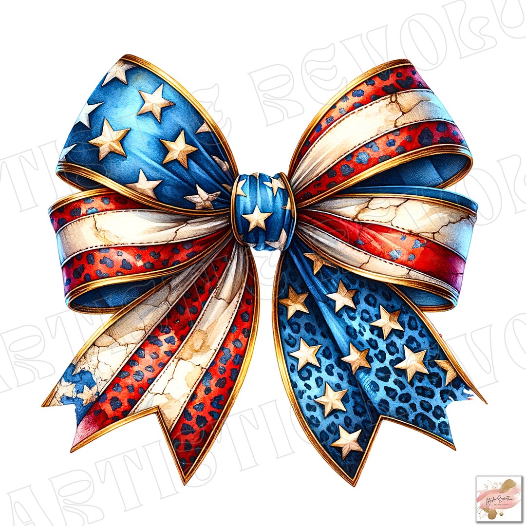 American Flag Coquette Bow PNG, 4th of July PNG, America Png, Patriotic ...