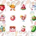 120 Cute Kawaii Food Clipart Bundle, Watercolor Food Clipart, Food Png ...