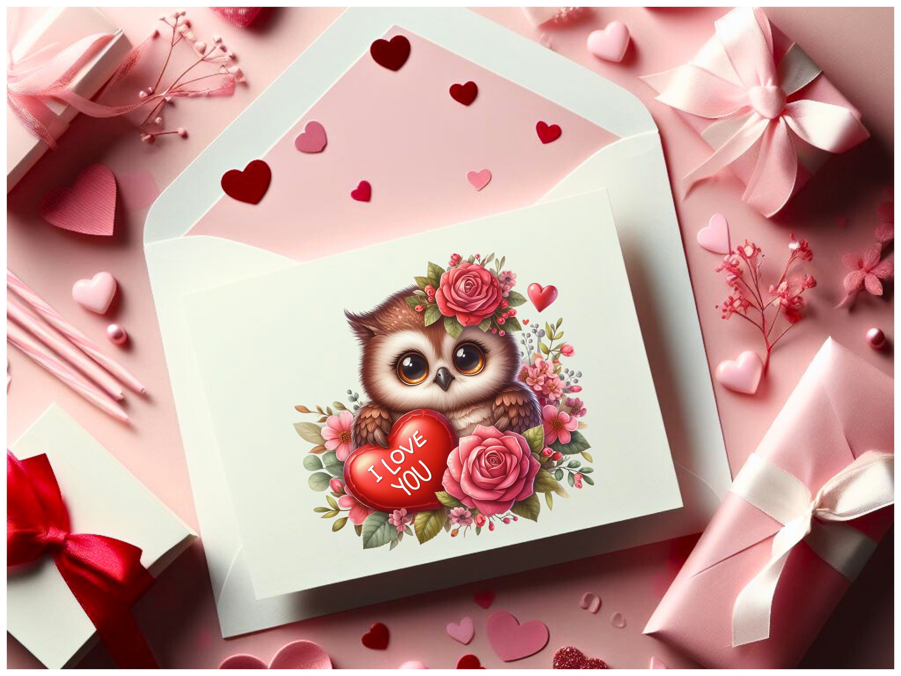 30 Valentine Cute Watercolor Woodland Animals Clipart Bundle, Cute ...