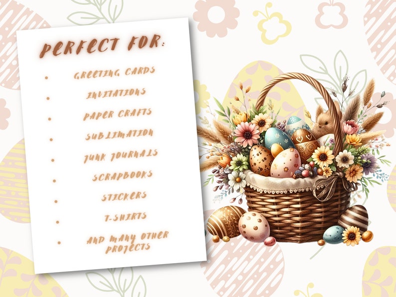 Boho Watercolor Easter Clipart Bundle, Easter Bunny, Easter Egg, Easter ...