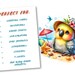 Watercolor Summer Beach Cute Animals Clipart Bundle, Summer Clipart ...