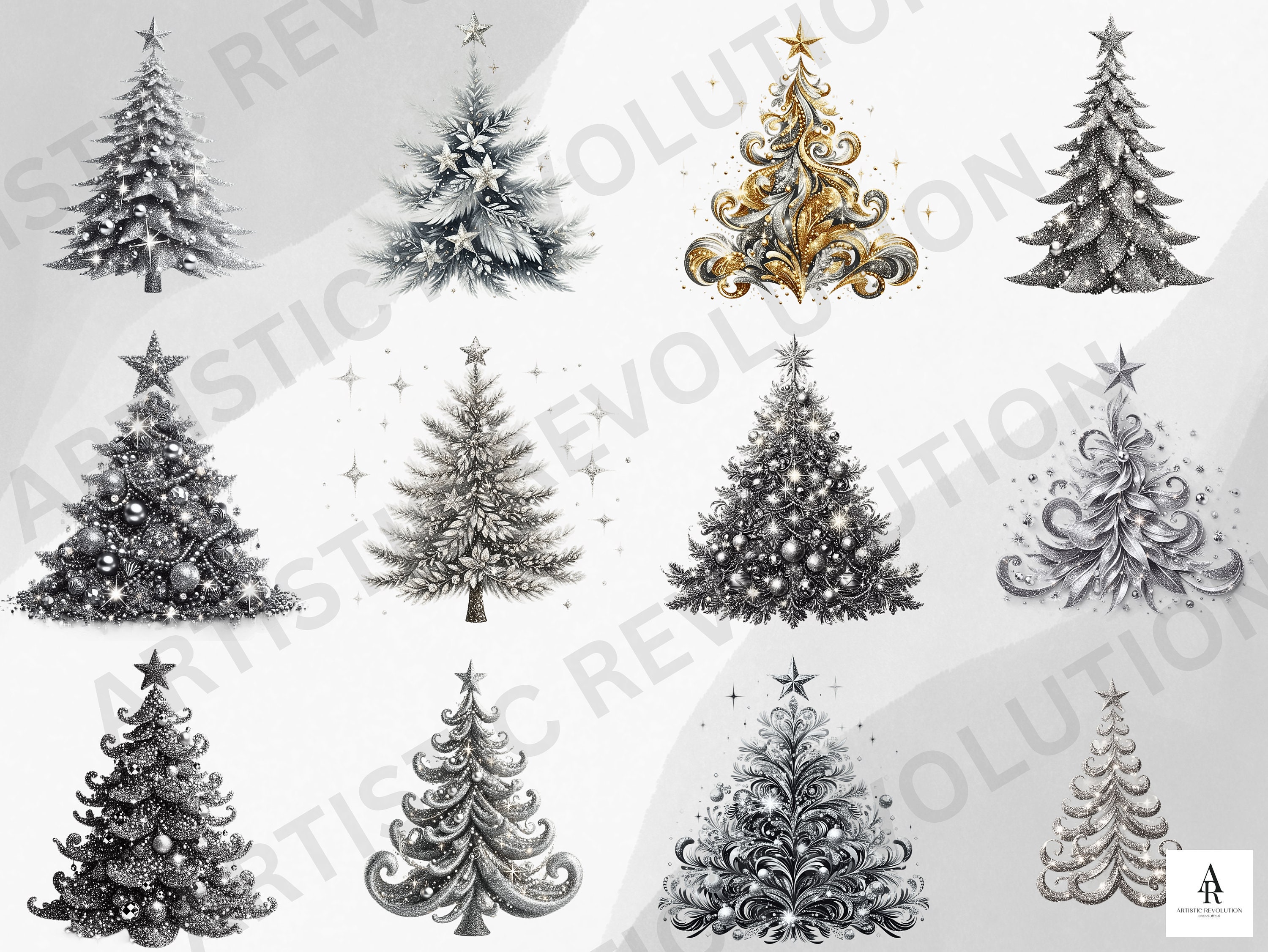 110 Christmas Tree Clipart Xmas Tree Clipart Christmas Tree - Etsy