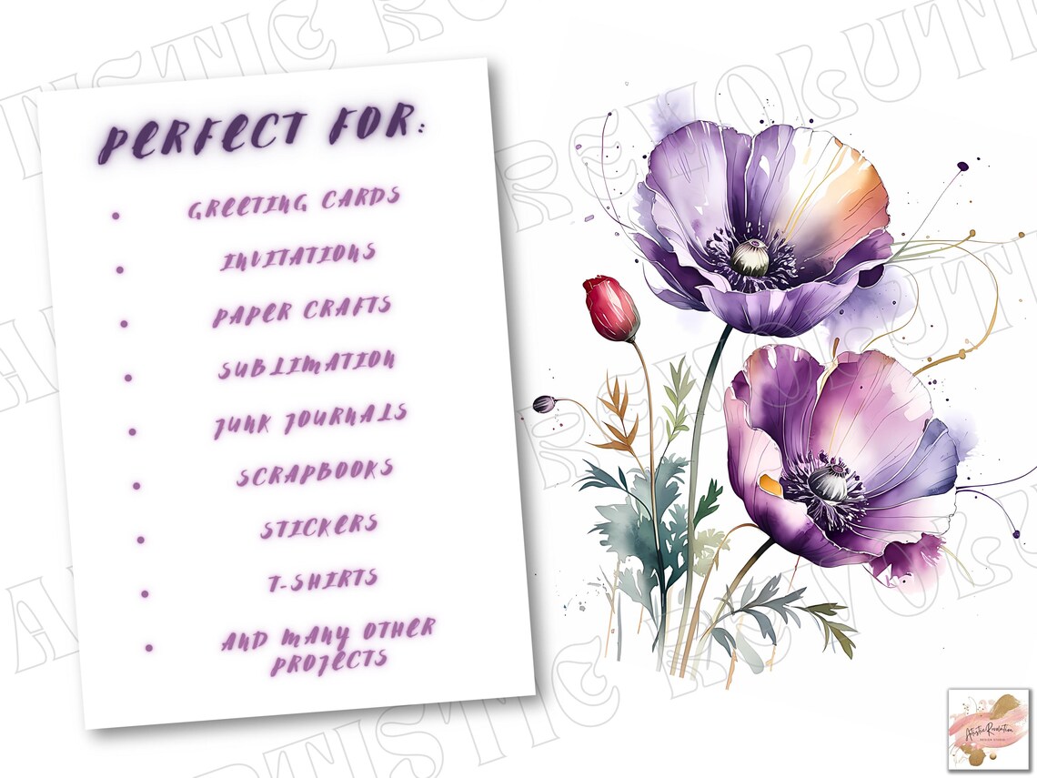 13 Abstract Watercolor Floral Clipart Bundle, Gold Blue Green Pink ...