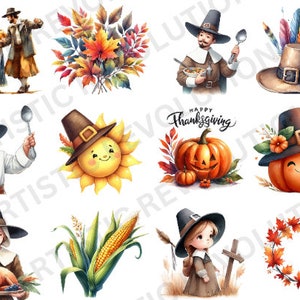 40+ Thanksgiving Clipart Bundle Turkey Clipart, Thanksgiving Meal ...