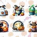 65 Watercolor Cute Halloween Clipart Bundle, Halloween PNG Bundle, Jack ...